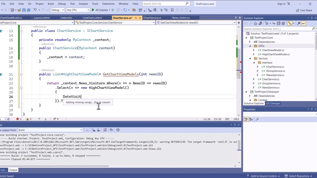 آموزش HighChart در asp.netcore قسمت دوم - نماشا