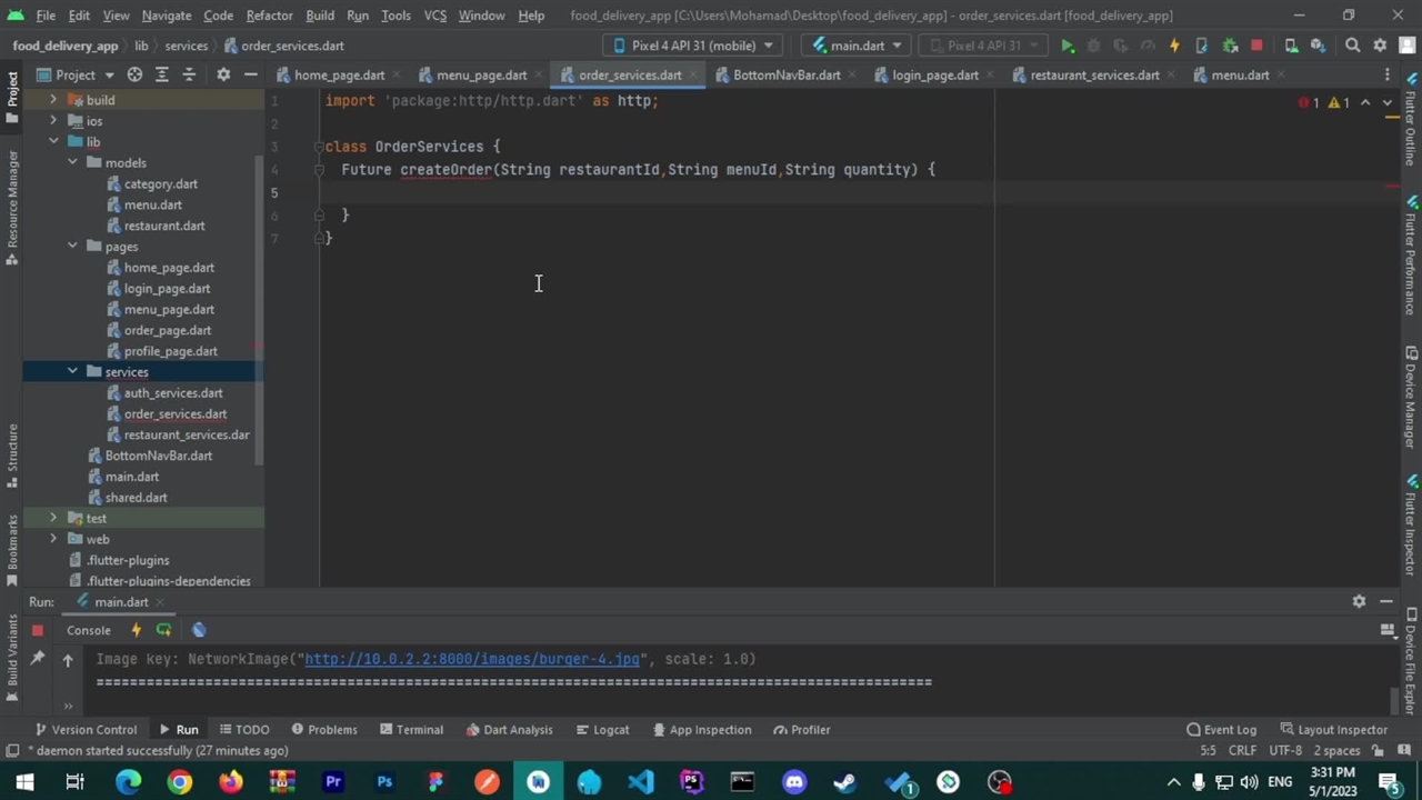 طراحی Food delivery app با استفاده از Flutter و Laravel - بخش یازدهم ...