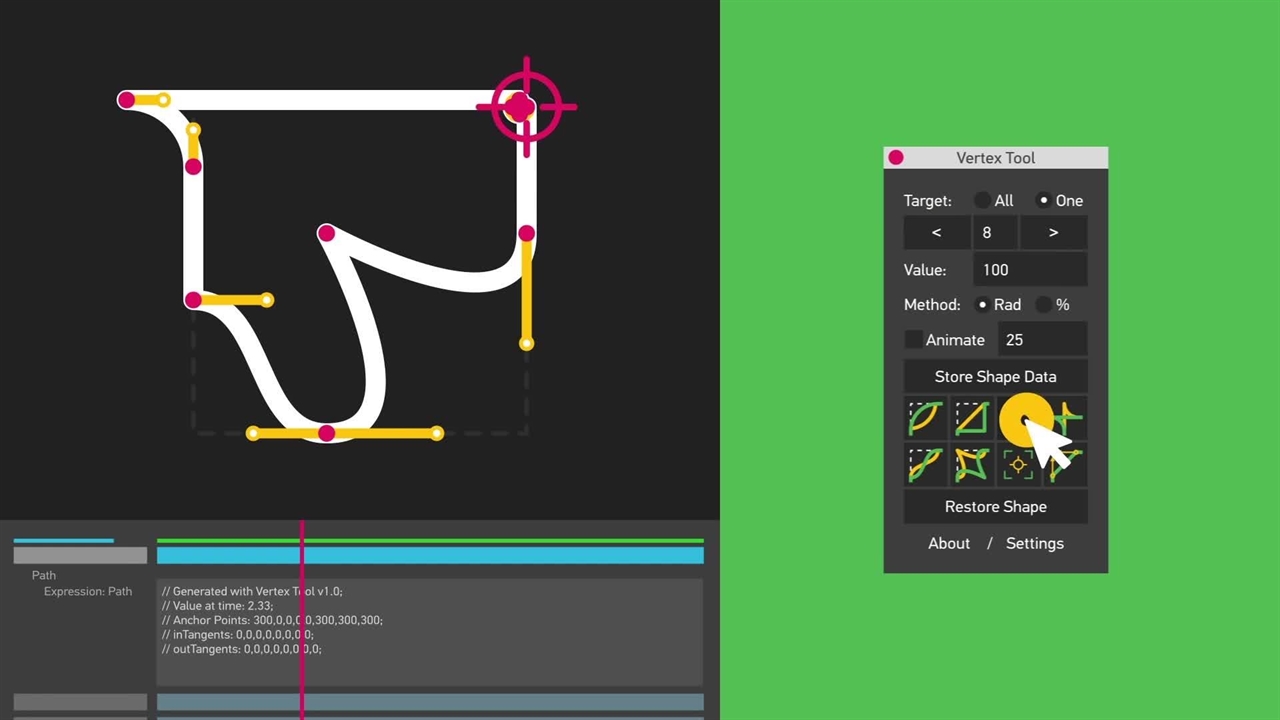 آموزش اولیه Vertex Tool اسکریپت افترافکت + دانلود - نماشا